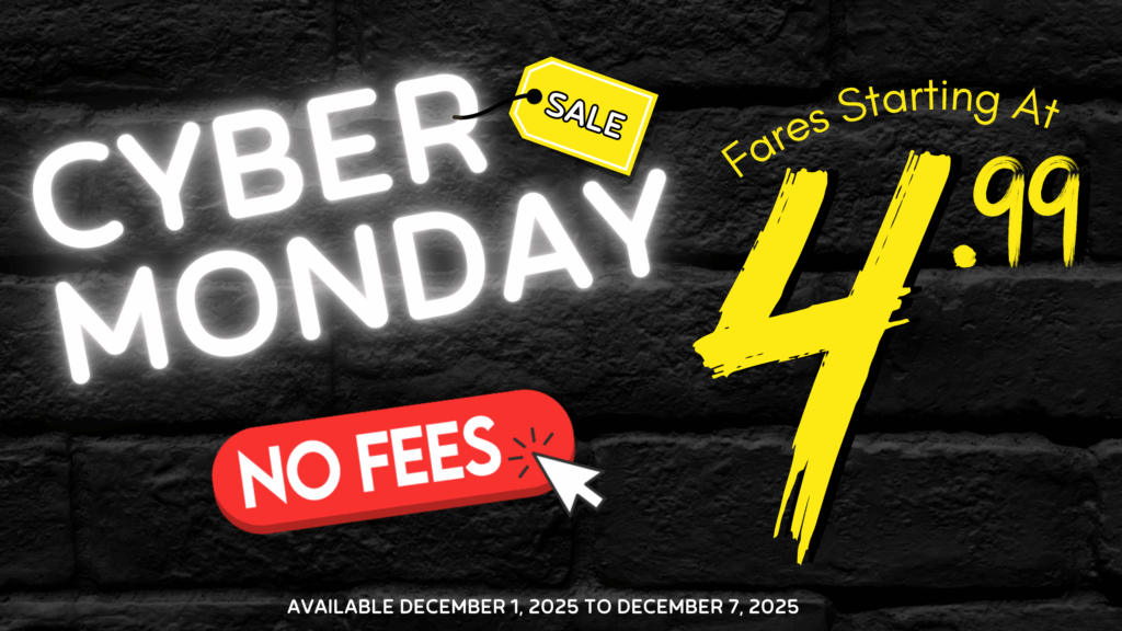 Cyber Monday Sale: Fares Starting at $4.99